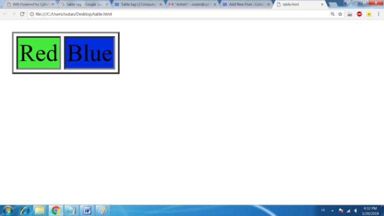 Set Background Color In Html Table Computer Hindi Notes