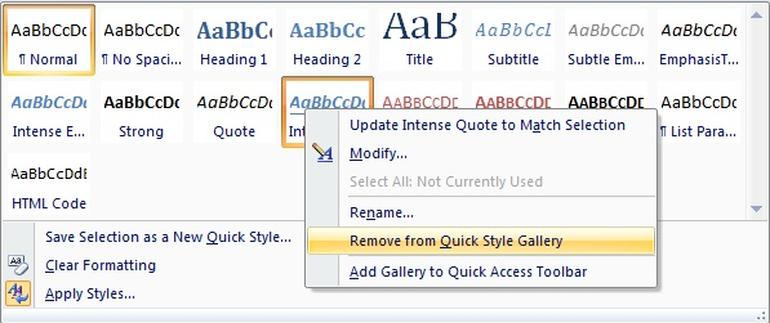 How To Remove Style In Gallery In MS Word 2013 Computer Hindi Notes