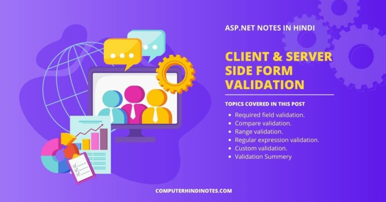 Client and Server Side Form Validation | Computer Hindi Notes